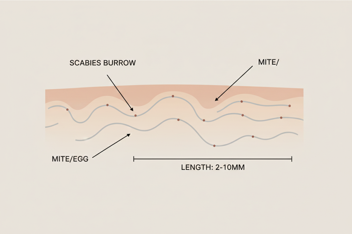 What Do Scabies Burrows Look Like? Identification Guide – Tamed ...