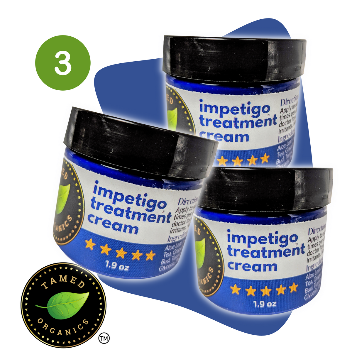 Impetigo Natural Relief Cream | 3 Pack – Tamed Organics Natural Solutions
