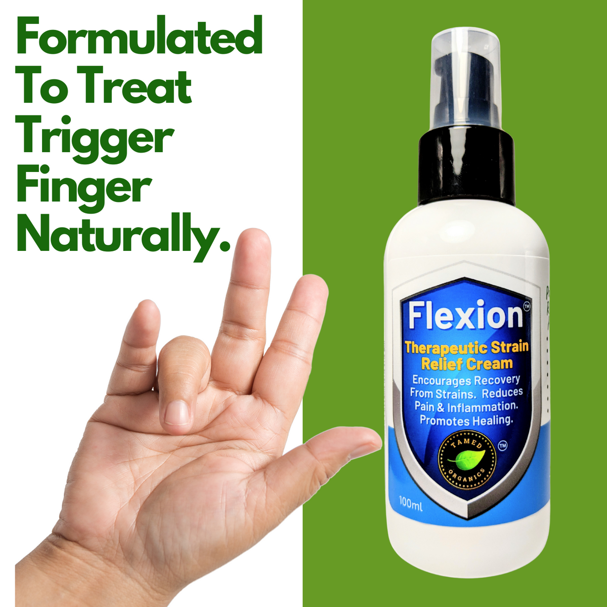 Flexion Trigger Finger Treatment Cream – Tamed Organics Natural Solutions